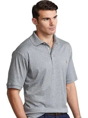 Ralph Lauren Soft Cotton Polo Shirt - Steel Heather