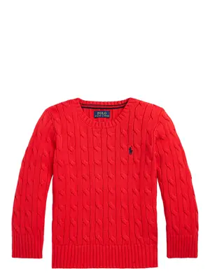Ralph Lauren Cable-Knit Quarter-Zip Sweater Rl 2000 Red
