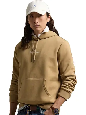 Ralph Lauren Logo Double-Knit Hoodie New Bronze