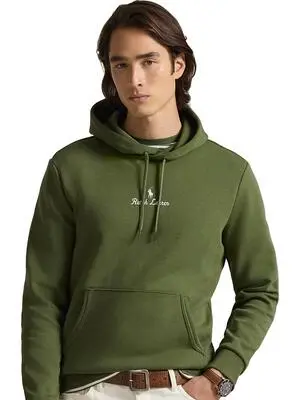 Ralph Lauren Logo Double-knit Hoodie - Supply Olive