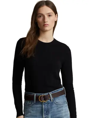 Ralph Lauren Cashmere Crewneck Sweater - Polo Black
