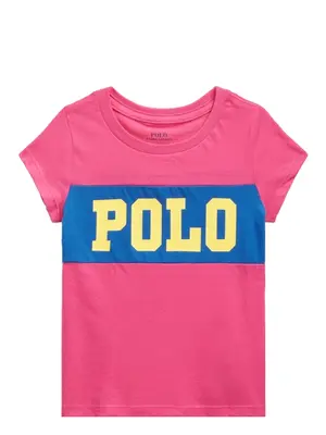 Ralph Lauren Logo Cotton Jersey Tee College Pink