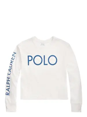 Ralph Lauren Logo Cotton Jersey Tee Deckwash White