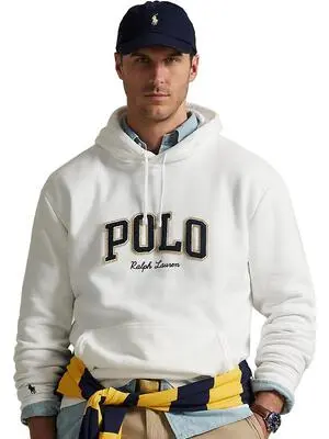 Ralph Lauren Logo Fleece Hoodie - White