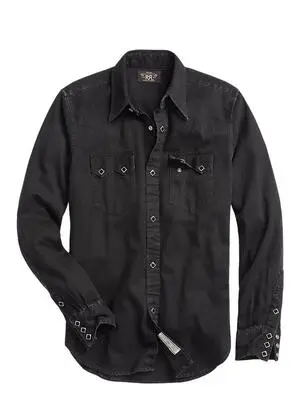 Ralph Lauren Slim Fit Denim Western Shirt - Black
