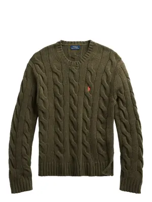 Ralph Lauren Ralph Lauren Cable-Knit Crewneck Sweater Loden Heather