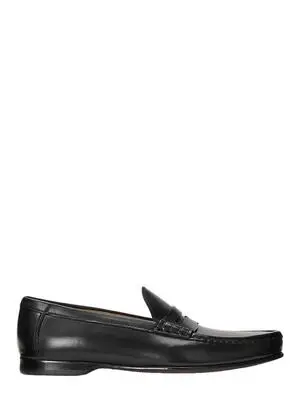 Ralph Lauren Chalmers Burnished Calfskin Penny Loafer - Black