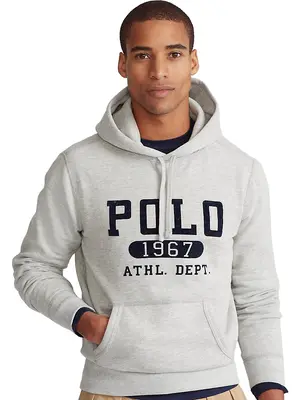 Ralph Lauren Fleece Graphic Hoodie Andover Heather/navy