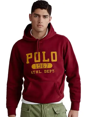 Ralph Lauren Fleece Graphic Hoodie Classic Wine