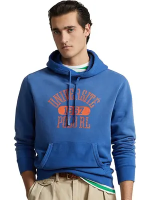 Ralph Lauren Fleece Graphic Hoodie Cruise Royal