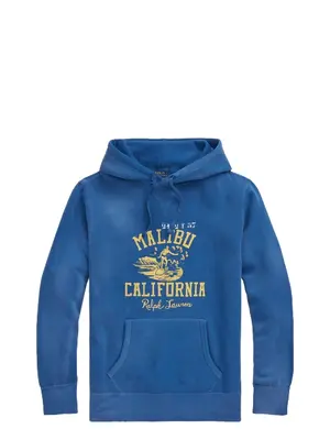 Ralph Lauren Fleece Graphic Hoodie Marquis Blue