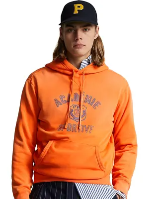 Ralph Lauren Fleece Graphic Hoodie Sailing Orange