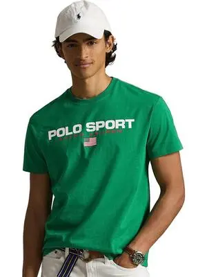 Ralph Lauren Classic Fit Polo Sport Jersey T-shirt - Erin Green
