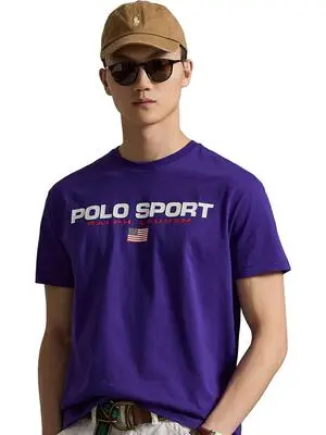 Ralph Lauren Classic Fit Polo Sport Jersey T-shirt - Opulent Purple