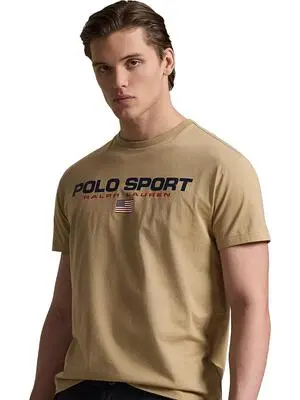 Ralph Lauren Classic Fit Polo Sport Jersey T-shirt - Vintage Khaki