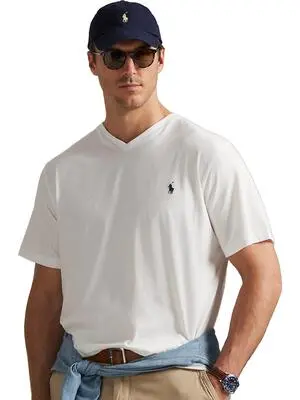 Ralph Lauren Jersey V-neck T-shirt White