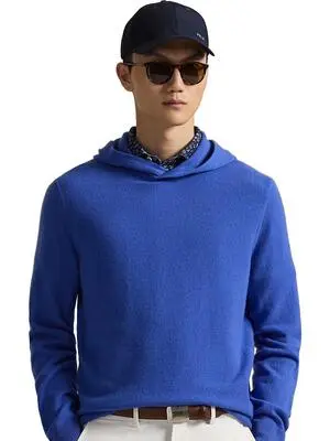 Ralph Lauren Washable Cashmere Hooded Sweater - Maidstone Blue