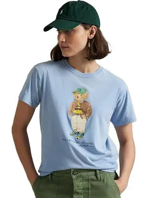 Ralph Lauren Polo Bear Cotton Jersey Tee Chambray Blue
