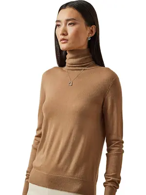 Ralph Lauren Cashmere Turtleneck Sweater - Camel