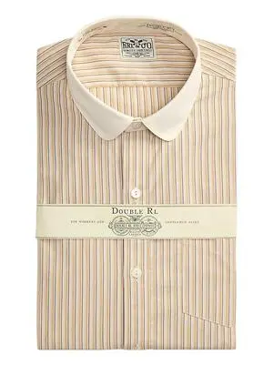 Ralph Lauren Slim Fit Striped Dobby Shirt - Tan Stripe
