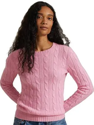 RALPH LAUREN Iconic Cable-Knit Cashmere Sweater