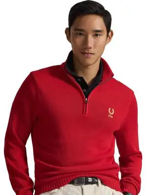 Ralph Lauren Cotton Quarter-zip Sweater - Rl 2000 Red