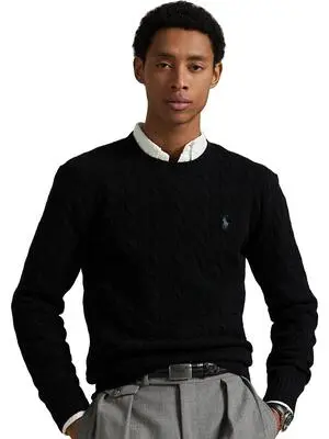 Ralph Lauren Cable-knit Wool-cashmere Sweater - Polo Black