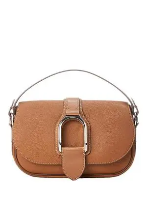 Ralph Lauren Welington Calfskin Shoulder Bag - Rl Gold