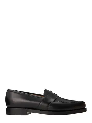 Ralph Lauren Braygan Calfskin Penny Loafer - Black