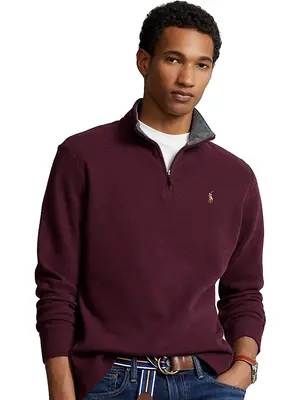 Ralph Lauren Ralph Lauren Estate-Rib Quarter-Zip Pullover Aged Wine