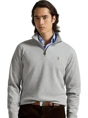 Ralph Lauren Estate-Rib Quarter-Zip Pullover Andover Heather
