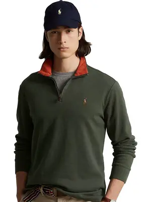 Ralph Lauren Ralph Lauren Estate-Rib Quarter-Zip Pullover Angler Green
