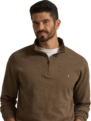 Ralph Lauren Ralph Lauren Estate-Rib Quarter-Zip Pullover Cedar Heather