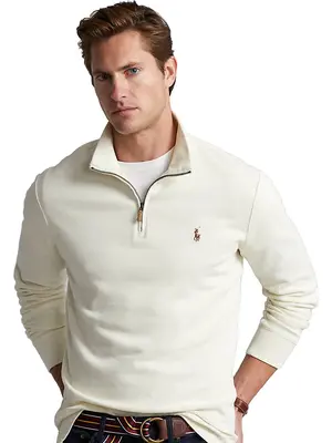 Ralph Lauren Ralph Lauren Estate-Rib Quarter-Zip Pullover Chic Cream