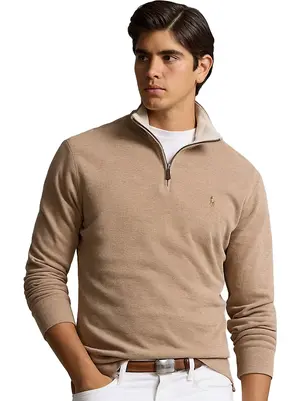 Ralph Lauren Ralph Lauren Estate-Rib Quarter-Zip Pullover Grey Cloud Heather