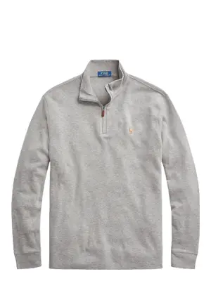 Ralph Lauren Ralph Lauren Estate-Rib Quarter-Zip Pullover Metallic Grey Heather