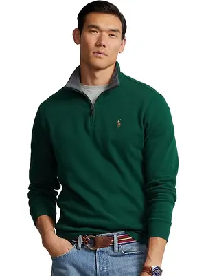 Ralph Lauren Ralph Lauren Estate-Rib Quarter-Zip Pullover Moss Agate