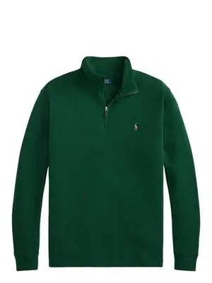 Ralph Lauren Estate-Rib Quarter-Zip Pullover Moss Agate