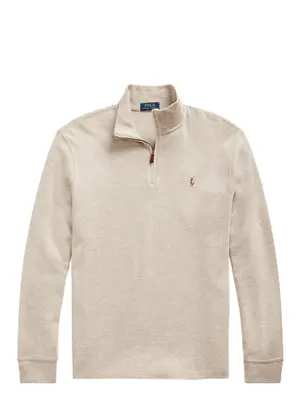Ralph Lauren Ralph Lauren Estate-Rib Quarter-Zip Pullover Tuscan Beige Heather