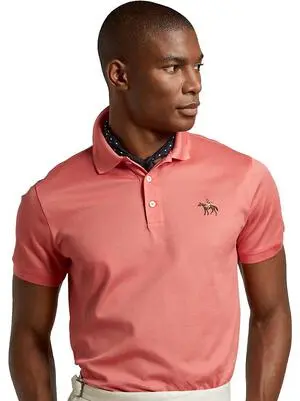 Ralph Lauren Custom Slim Fit Piqué Polo Shirt - Melon