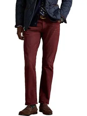 Ralph Lauren Hampton Relaxed Straight Jean Red Wine