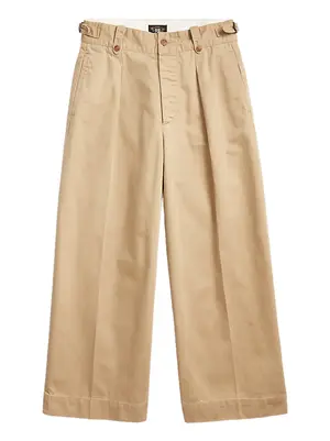 Ralph Lauren Cropped Wide-leg Trousers - New Military Khaki