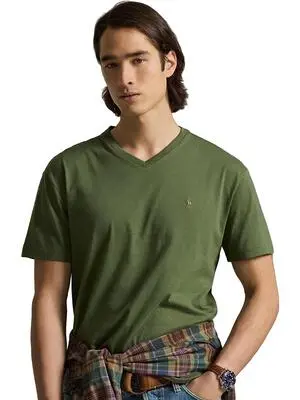 Ralph Lauren Classic Fit Jersey V-neck T-shirt - Supply Olive