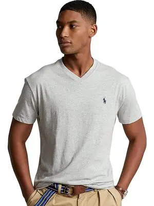 Ralph Lauren Classic Fit Jersey V-neck T-shirt - Taylor Heather