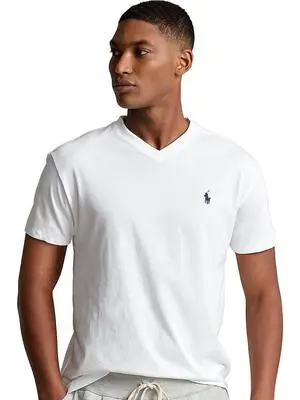 Ralph Lauren Classic Fit Jersey V-neck T-shirt - White