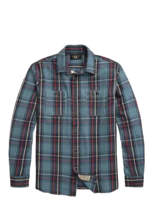 Ralph Lauren Plaid Twill Workshirt Blue/red/multi Plaid