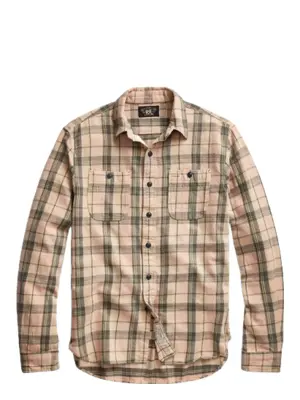 Ralph Lauren Plaid Twill Workshirt Dusty Rose/grey