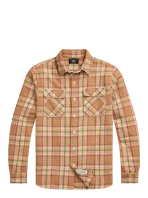 Ralph Lauren Plaid Twill Workshirt Orange/multi