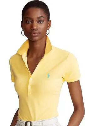 Ralph Lauren Slim Fit Stretch Polo Shirt - Corn Yellow