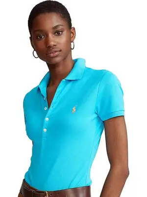 Ralph Lauren Slim Fit Stretch Polo Shirt - Cove Blue